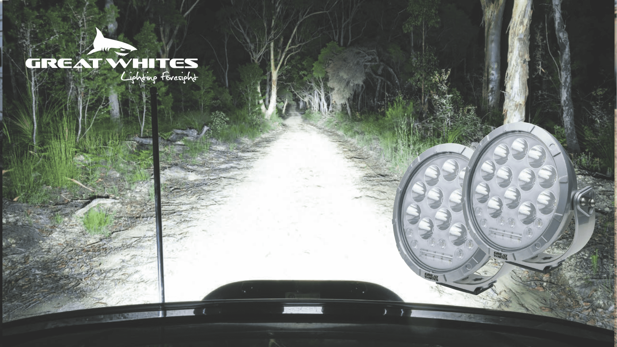 Great Whites Attack 170 Series Round LED Driving Light | Autospark